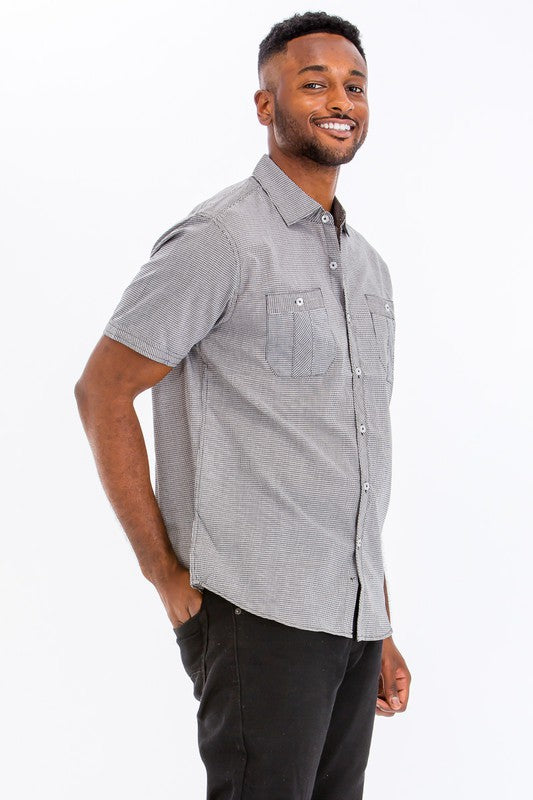 Mens Short Sleeve Button Down Shirt – Simply Amazing Boutique