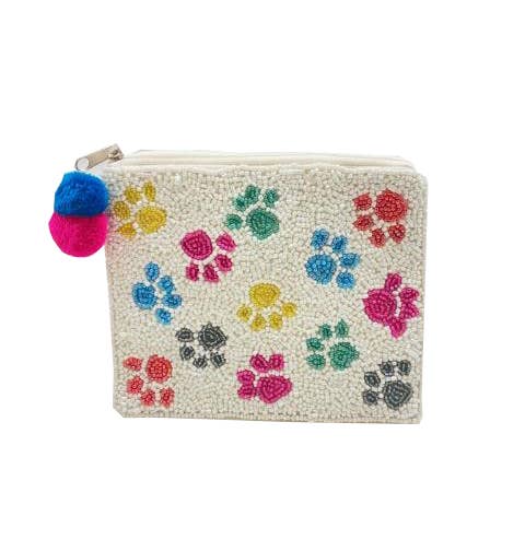 Ole - Colorful Pawprint Beaded Coin Purse – Simply Amazing Boutique