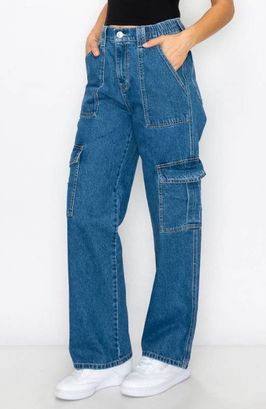 BLUE AGE - Women Denim Cargo Pant – Simply Amazing Boutique